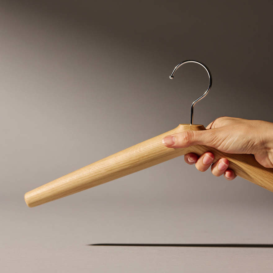 Japanese Overdesign: Karimoku's Gorgeous Oak Coat Hanger - Core77