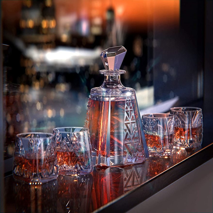 Aztec Whiskey decanter and glass set by Spitfire Industry | Core77 ...