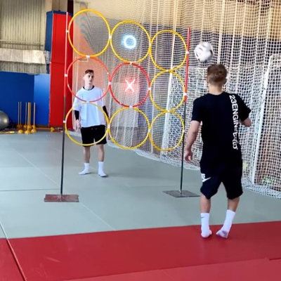 Hi-Tech Social Distancing Rig for Soccer Dribbling Practice With a ...