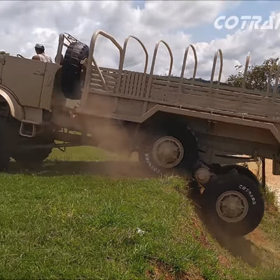 Here's What a 6x6 Truck With a "Boomerang" Suspension Can Do - Core77