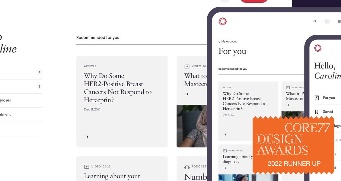 Breastcancer.org website - by Work & Co / Core77 Design Awards