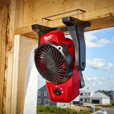 Milwaukee's Cordless M12 Mounting Fan for Jobsites - Core77