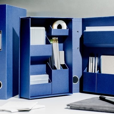 Desktop Storage Disguised as Binders, for Desks Without Drawers - Core77