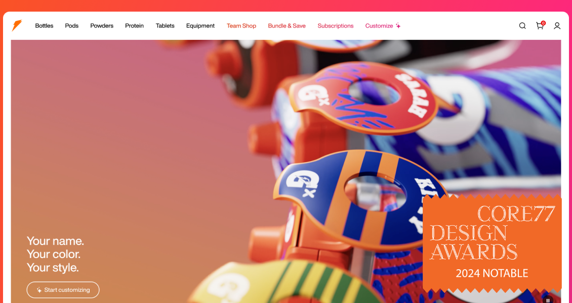 Gatorade.com - by Work & Co / Core77 Design Awards