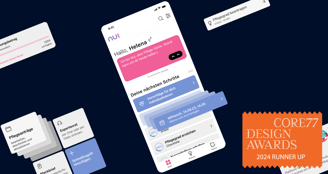 Nui Care Redesign & AI Enablement - by MING Labs / Core77 Design Awards