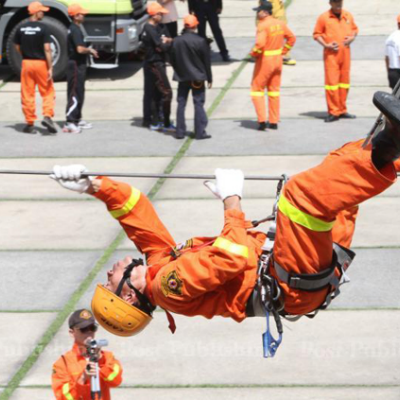 Blazing Fast Rescue Action: Japanese Firefighter Tech Rope Speed ...