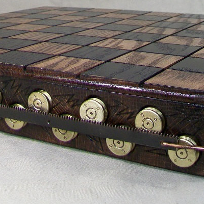 Craftsperson Repurposes Bullet Casings into Stowable Chess Pieces - Core77