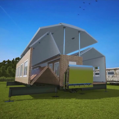 Seven Surprisingly Large Concept Houses that Unfold from Trailers - Core77