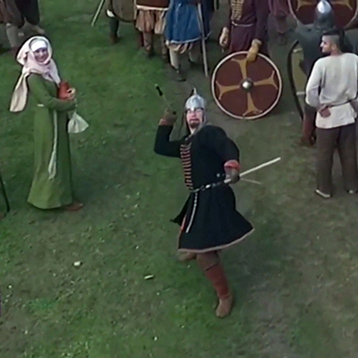 Video: Angry Medieval Warrior Knocks Drone Out of Sky With Spear - Core77