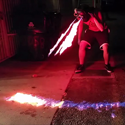 Real-Life Cyclops Visor: This Maniac Built a Helmet-Based Flamethrower ...
