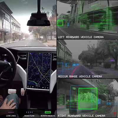 POV of Tesla Driving While Equipped with Autopilot Full Self-Driving ...