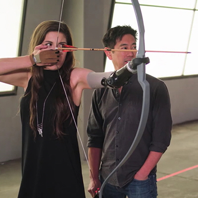 Cyborg Angel Giuffria Demonstrates her Robotic Hand and Archery ...