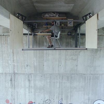 This Designer Built a Floating Studio Hidden Under a Bridge - Core77