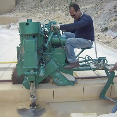 How a Stone Quarry Cuts Perfectly Rectangular Blocks Using a Ride-able ...