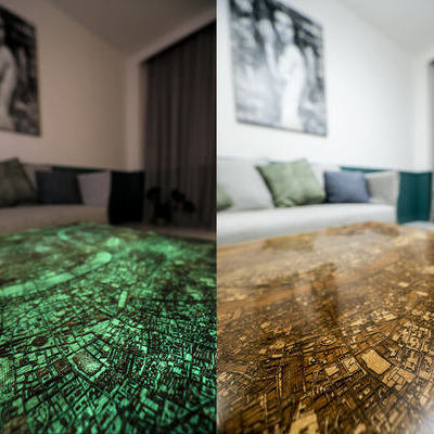 Unique Furniture Design: Tables Featuring Urban Maps Finished with ...