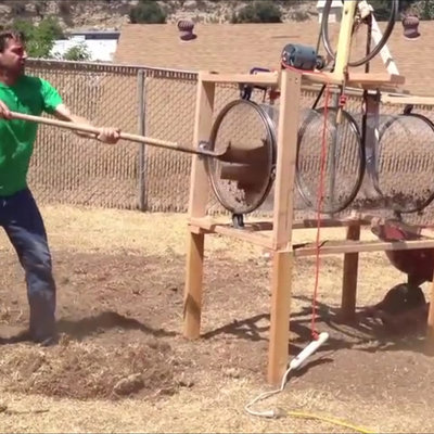 Clever Design for an Inexpensive DIY Trommel (Rotary Screen) - Core77