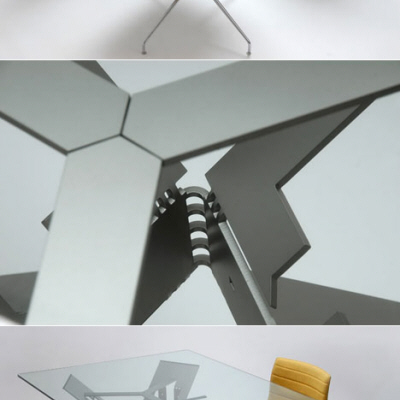 Desk cut & folded from a single sheet of steel - Core77