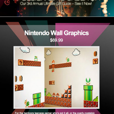 Core77 Ultimate Gift Guide Highlight: Nintendo Wall Graphics