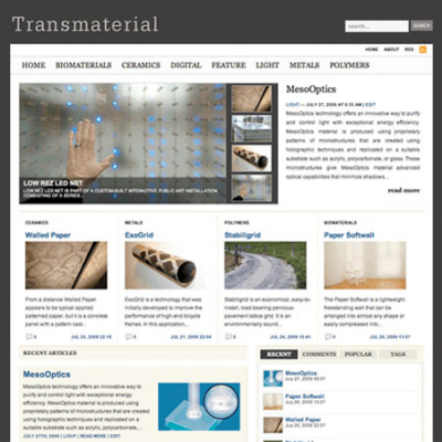 New Transmaterial Website - Core77
