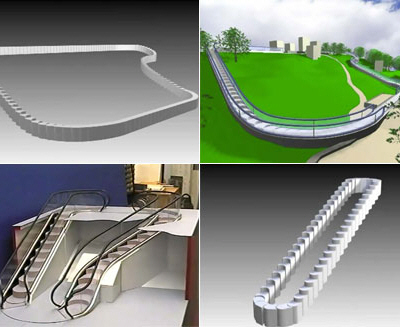 An escalator that gets its swerve on - Core77