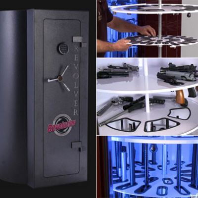 Well-designed gun storage cabinet is an awesome rotating carousel of ...