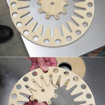 Larks & Recreation: Ronald Walters' Wooden "Pin Gear Ring Gear" - Core77