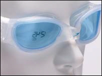 Smart goggles display lap count and time elapsed - Core77