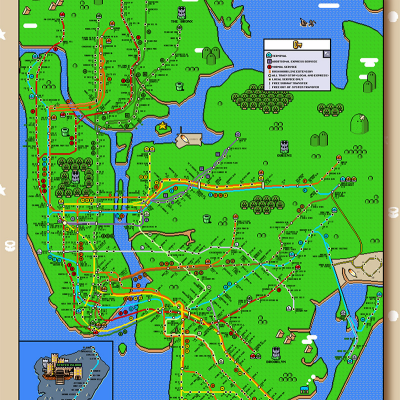 And Now, an 8-Bit Super Mario Version of the New York City Subway Map ...