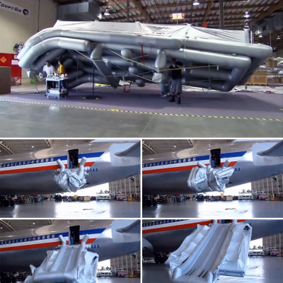 How Airplane Emergency Inflatable Slides are Made, and How They Work ...