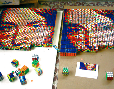 Rubik's Cube meets Pixel Art - Core77