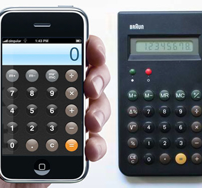 iPhone Calculator a tribute to Braun classic? 'Course it is. - Core77