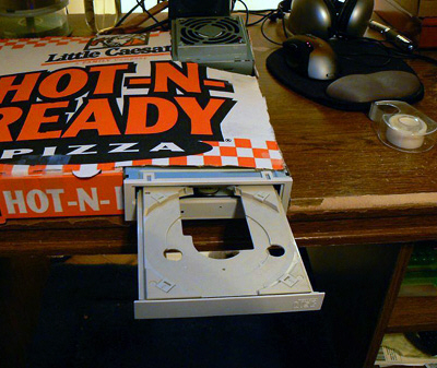 Dude eats entire pizza, fills box with computer guts - Core77