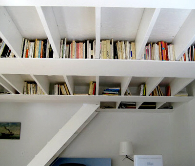 DIY ceiling rafter storage - Core77